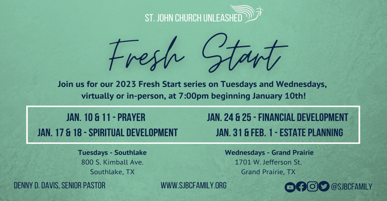 Fresh Start: Prayer - St. John Church Unleashed